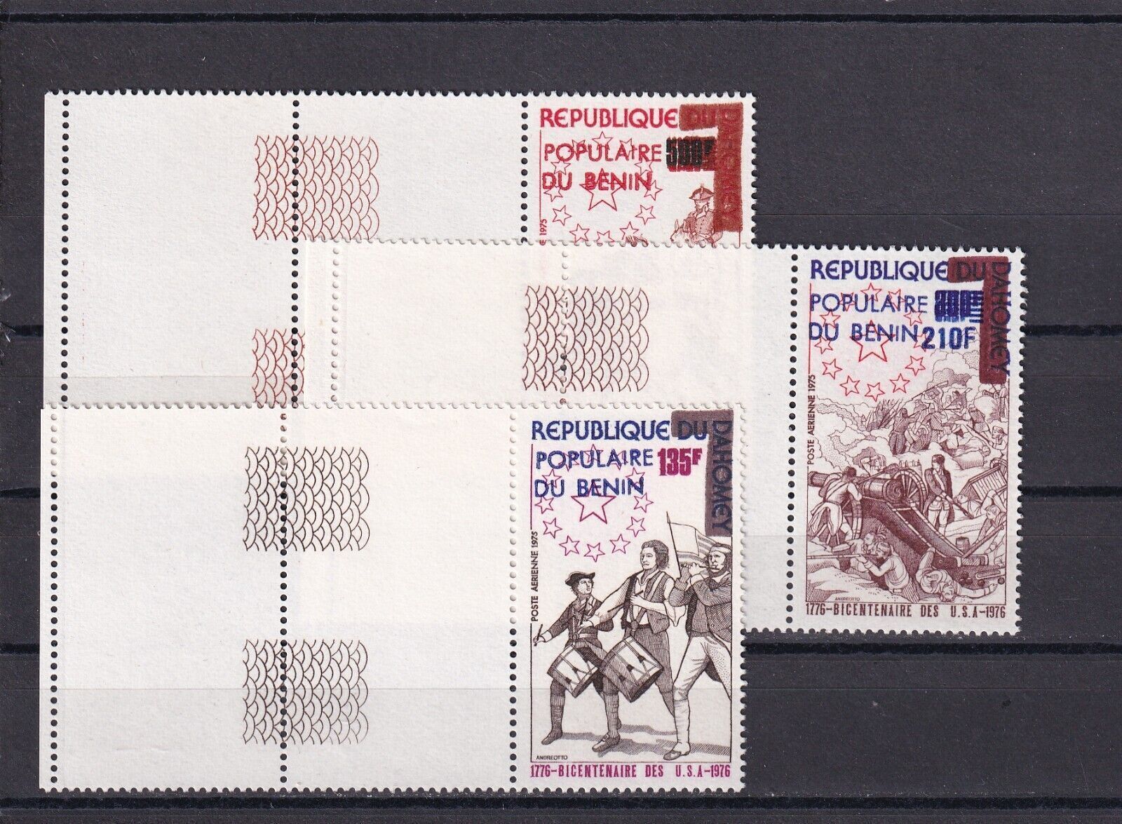 SA17c Benin 1976 American Bicentennial Overprinted & Surcharged mint ...