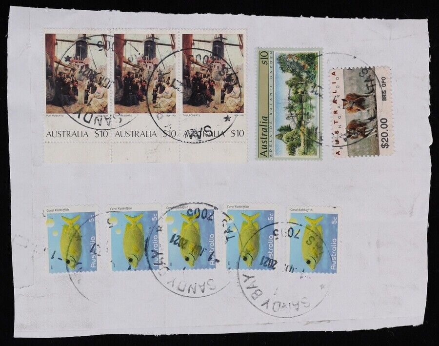 AUSTRALIA 1994 Counter Printed Stamp $20 Kangaroo 'Brisbane GPO ...