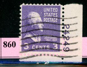 PKStamps - USA - 807 - Used - Plate Number Single #21-860 | United ...