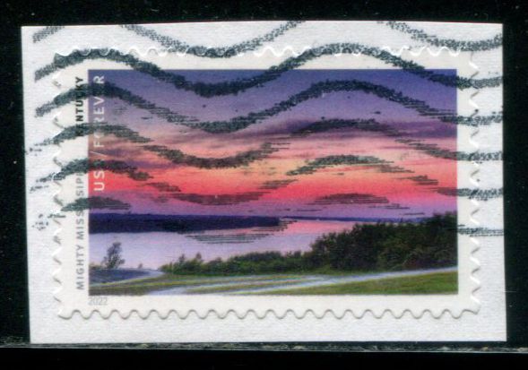 5698f US (58c) Mighty Mississippi SA, used on paper | United States ...