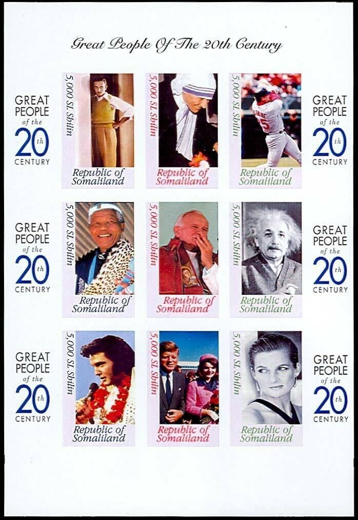 Somalia Famous People Century Walt Disney Imperforate | Africa ...