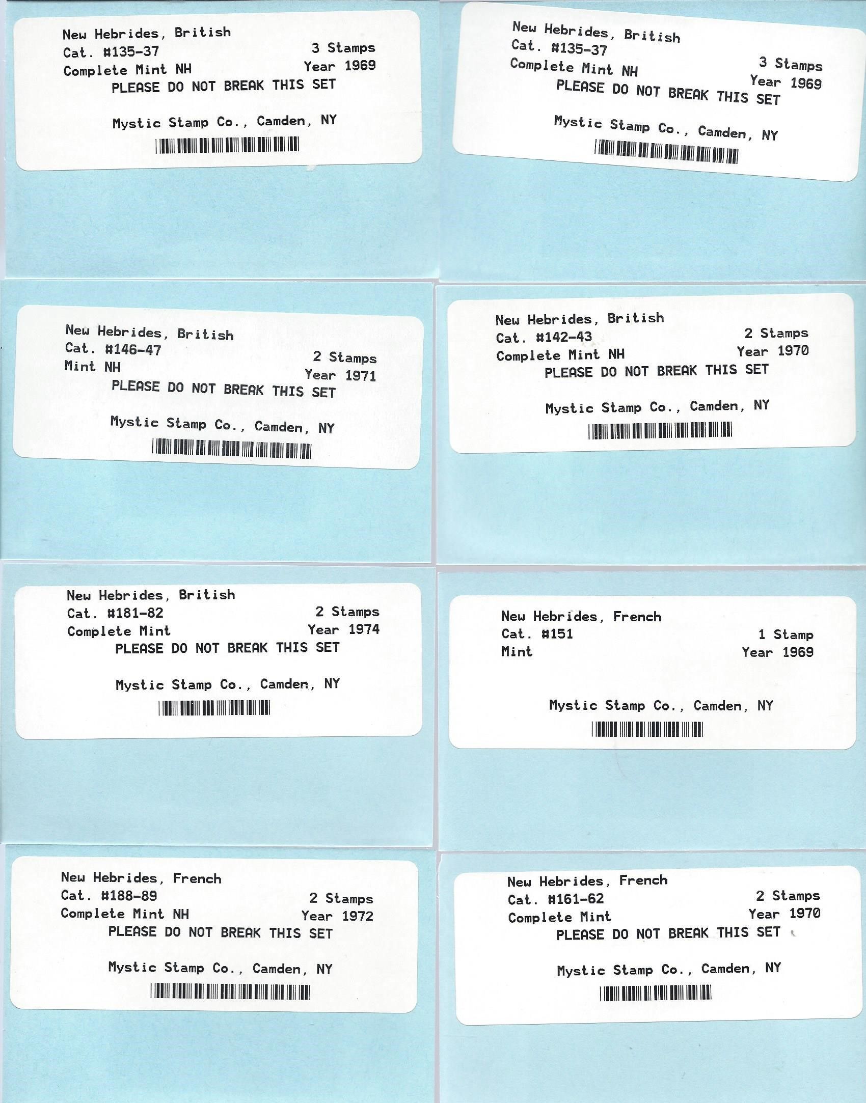 New Hebrides - British 20 packets of OGNH - See Description | United ...