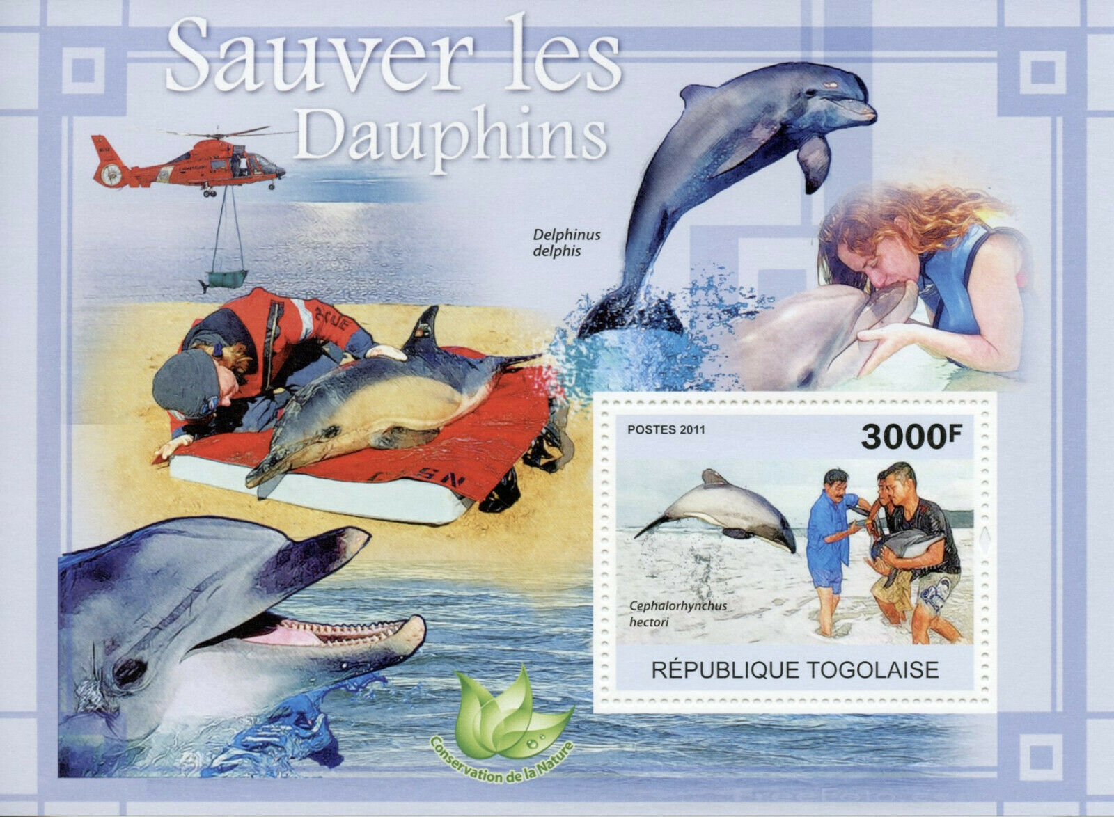 Togo Dolphins Stamps 2011 MNH Save the Dolphin Marine Animals Fauna 1v ...