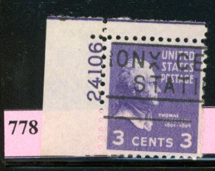 PKStamps - USA - 807 - Used - Plate Number Single #21-778 | United ...