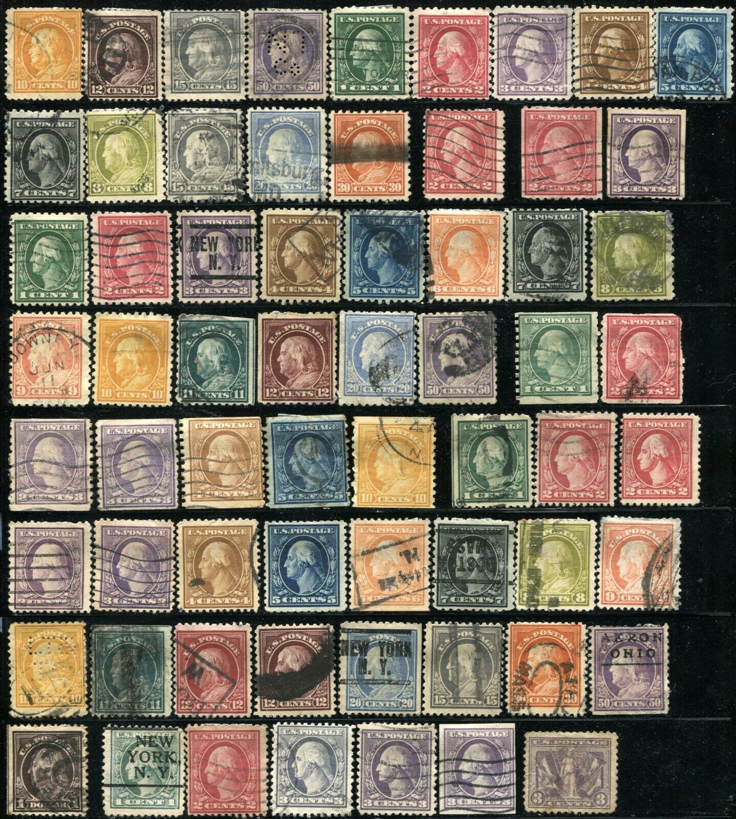 Early USA Postage Airmail Parcel Post Stamp Collection USED / HipStamp