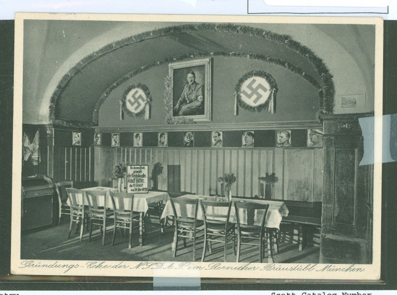 Germany B/W PPC of Brewery Restaurant where Hitler founded The Nazi ...