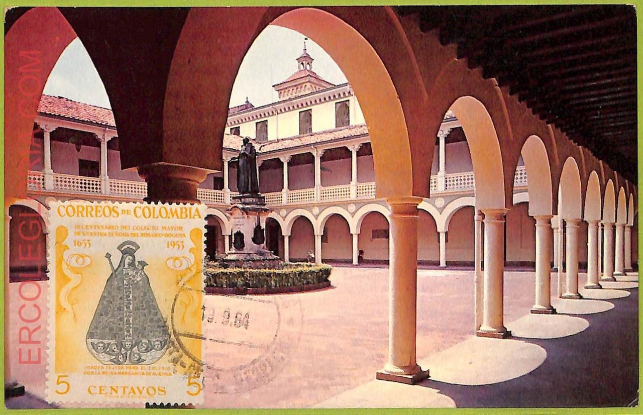 ad3271 - COLOMBIA - Postal History - MAXIMUM CARD - 1964 - ARCHITECTURE ...