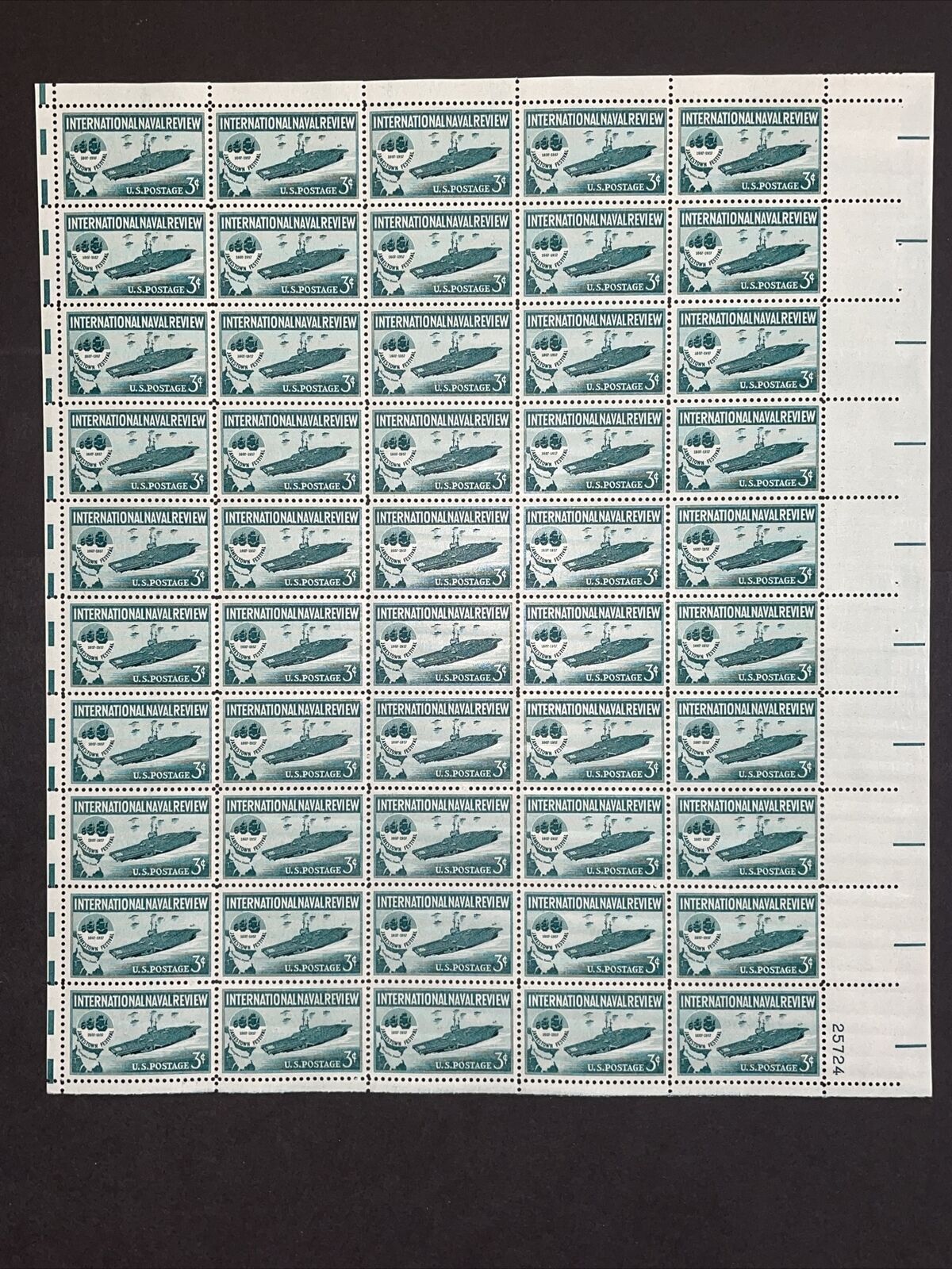 1957 sheet, International Naval Review Issue Sc# 1091 | United States ...