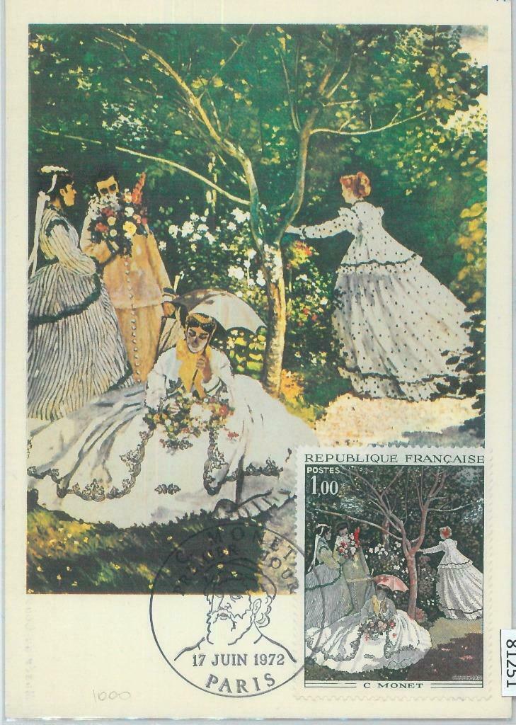 81251 - FRANCE - Postal History - MAXIMUM CARD - ART 1972 Monet ...