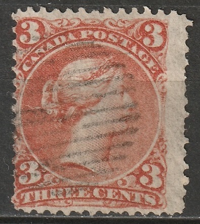 Canada 1868 Sc 25i used orange red small tear at left | Canada, General ...