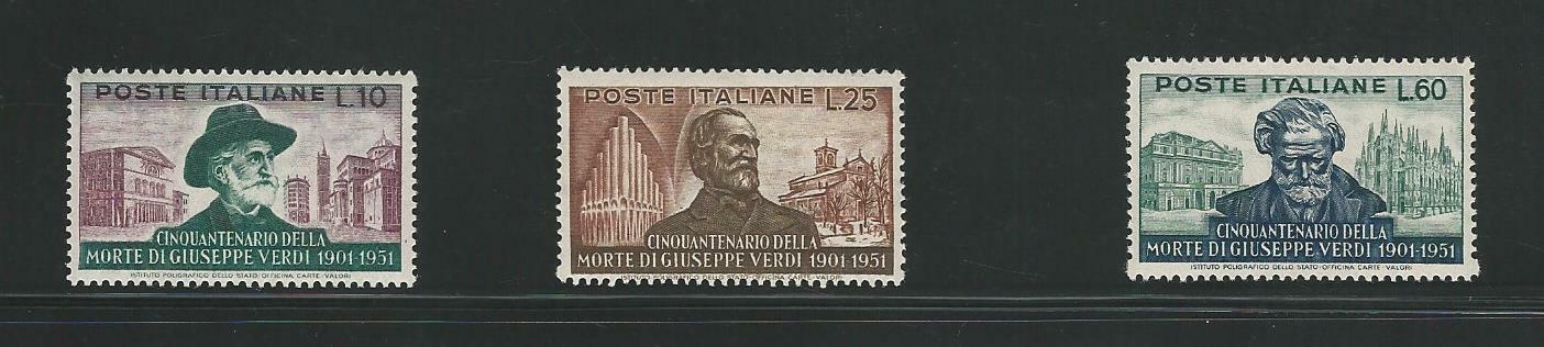 Italy, Postage Stamp, #594-596 Mint NH, 1951, JFZ | Europe - Italy ...