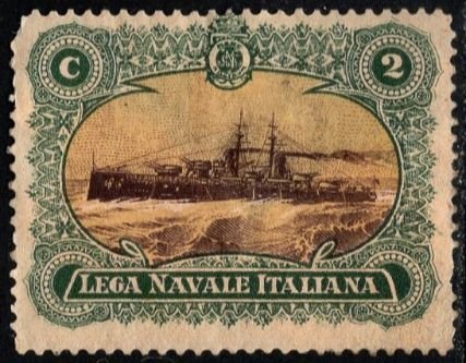 Vintage Italy Poster Stamp The Italian Naval League (LNI) Unused ...