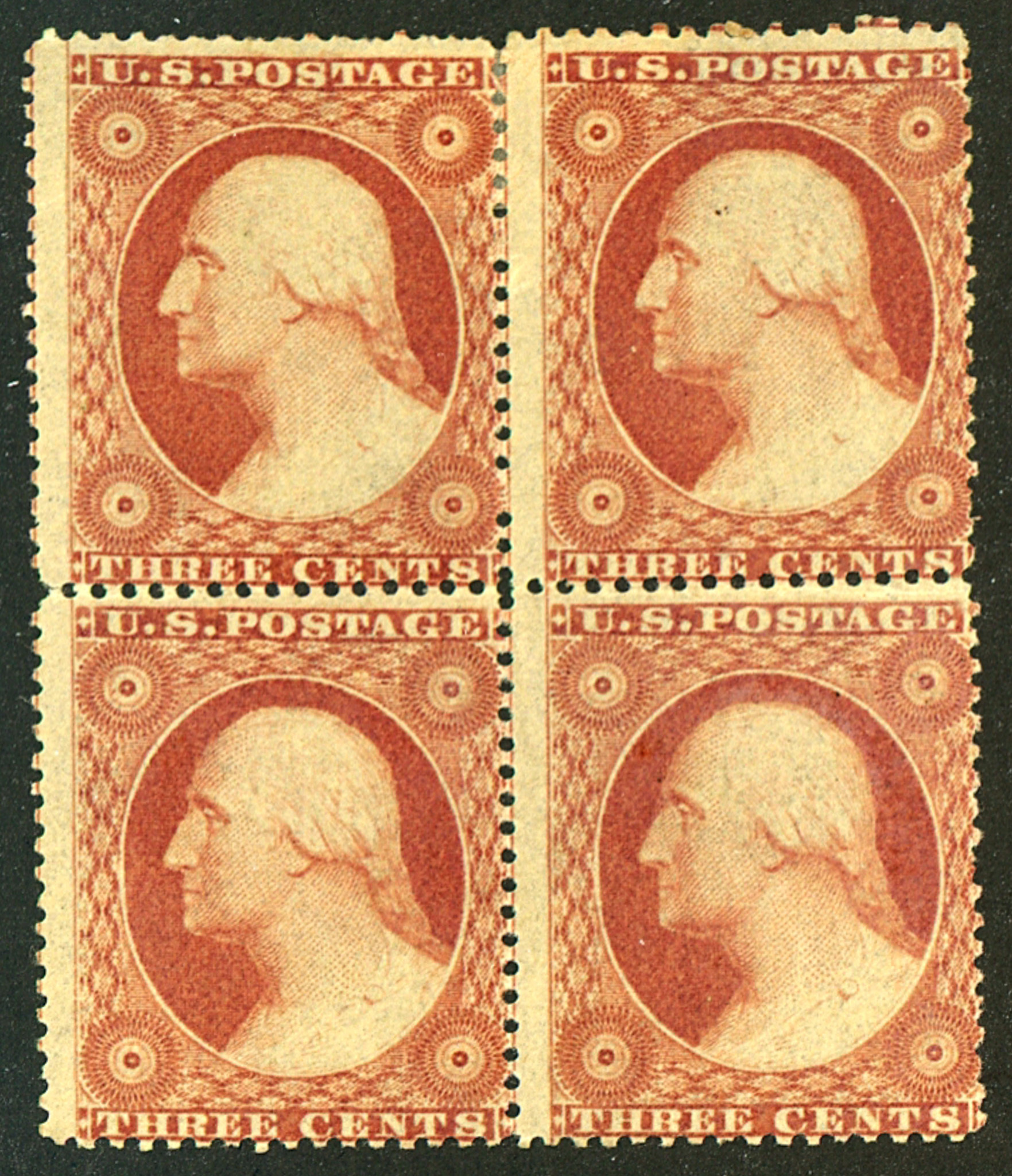 U.S. #26 Mint Block OG HR | United States, General Issue Stamp / HipStamp