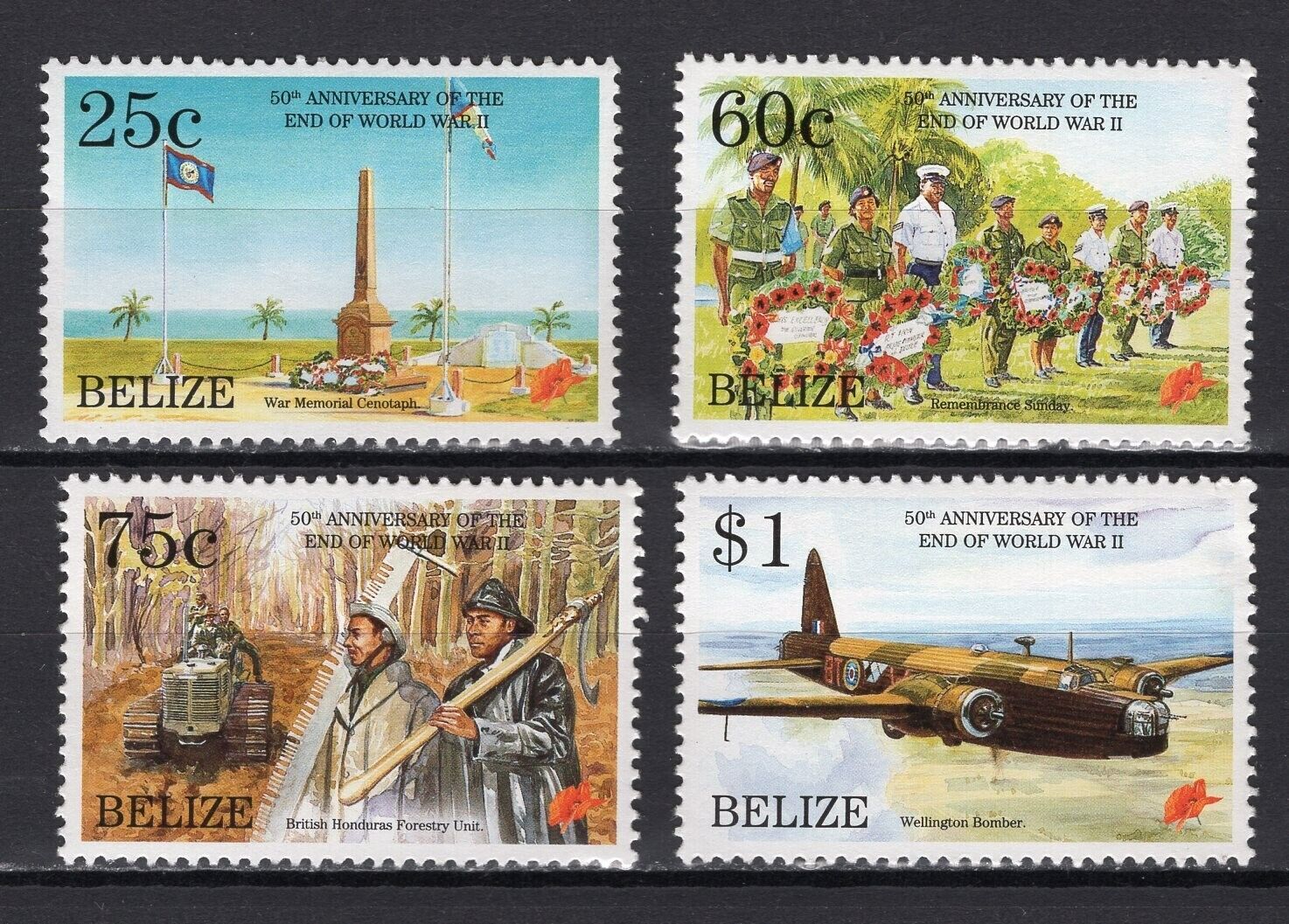 BELIZE -1995 The 50th Anniversary of End of Second World War- M702 ...