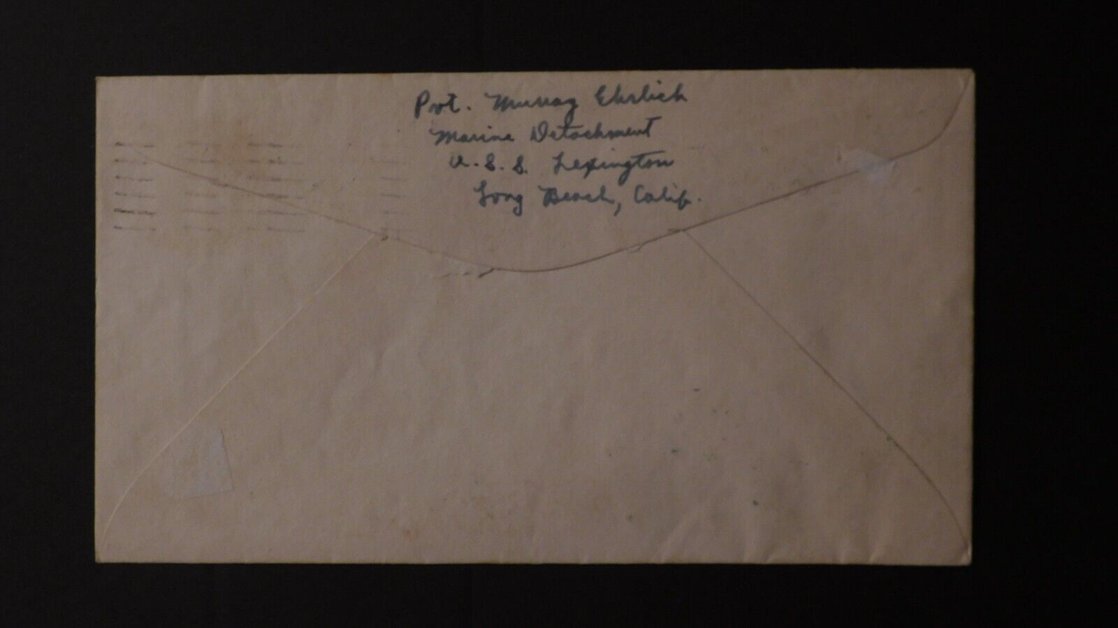 1936 USS Lexington Aircraft Carrier USA Navy Cover to Los Angeles ...