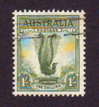 Australia 1941 Sc#175 1 Shill Lyre Bird CofA Wmk VFU. | Australia ...