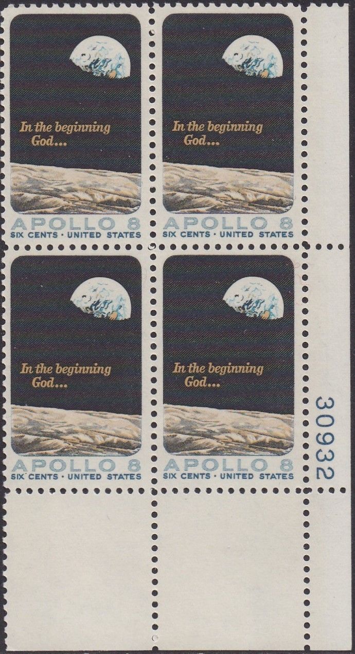 1371 Apollo 8 Plate Block MNH | United States, General Issue Stamp ...