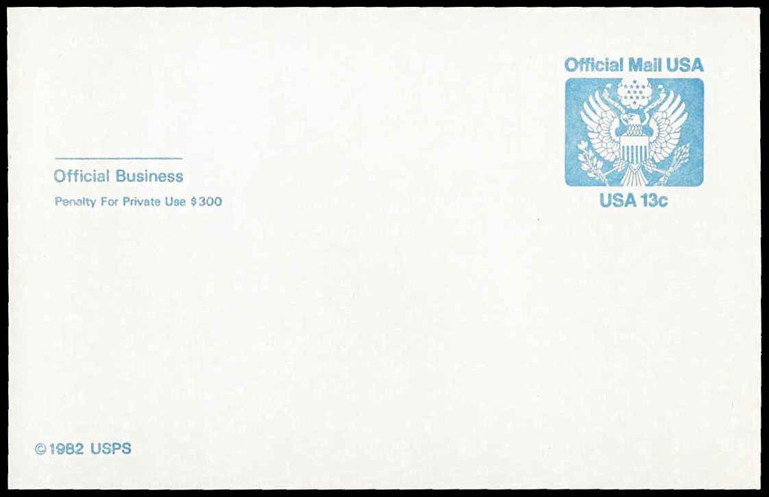 PCBstamps US UZ2 13c Official Mail, Postal Card, unused, (1) | United ...