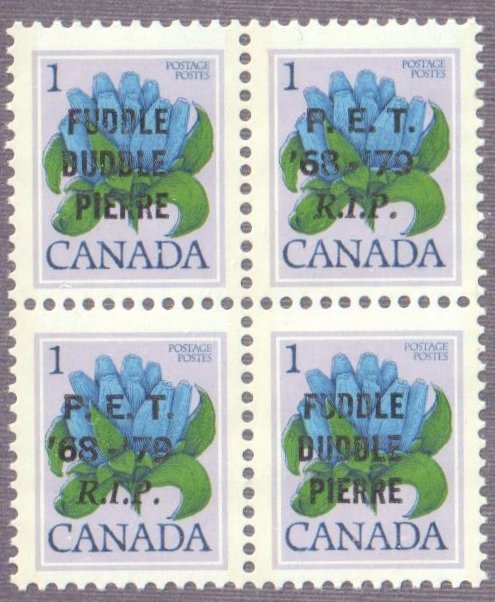Canada Mint #705vi VF NH MINT Variety Overprinted Fuddle Duddle Pierre ...