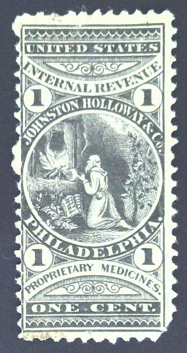 Scott #RS151b - 1c Black - Silk Paper - Johnston Holloway & Co ...