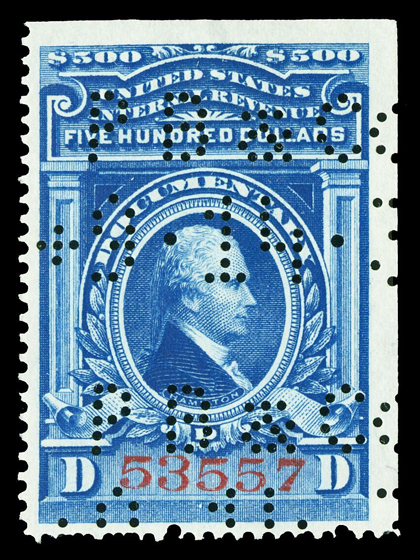 Scott R249 1917 $500 Documentary Revenue Used F-VF | United States ...