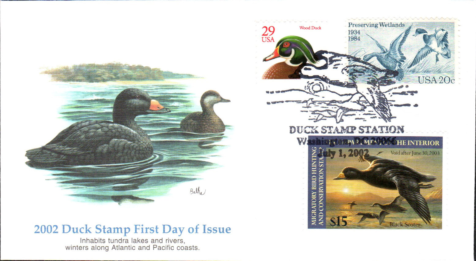 #RW69 Black Scoter Fleetwood FDC | United States, Duck Stamps - Federal ...