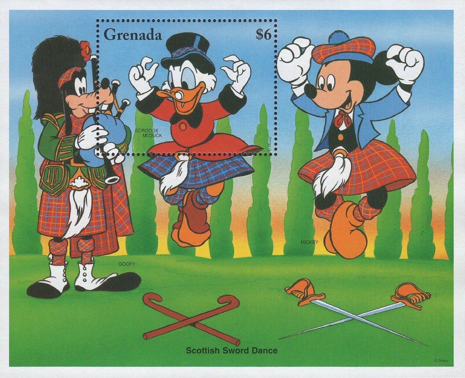 Grenada Scottish Sword Dance Goofy Mickey Scrooge Mc Duck Sov. Sheet ...