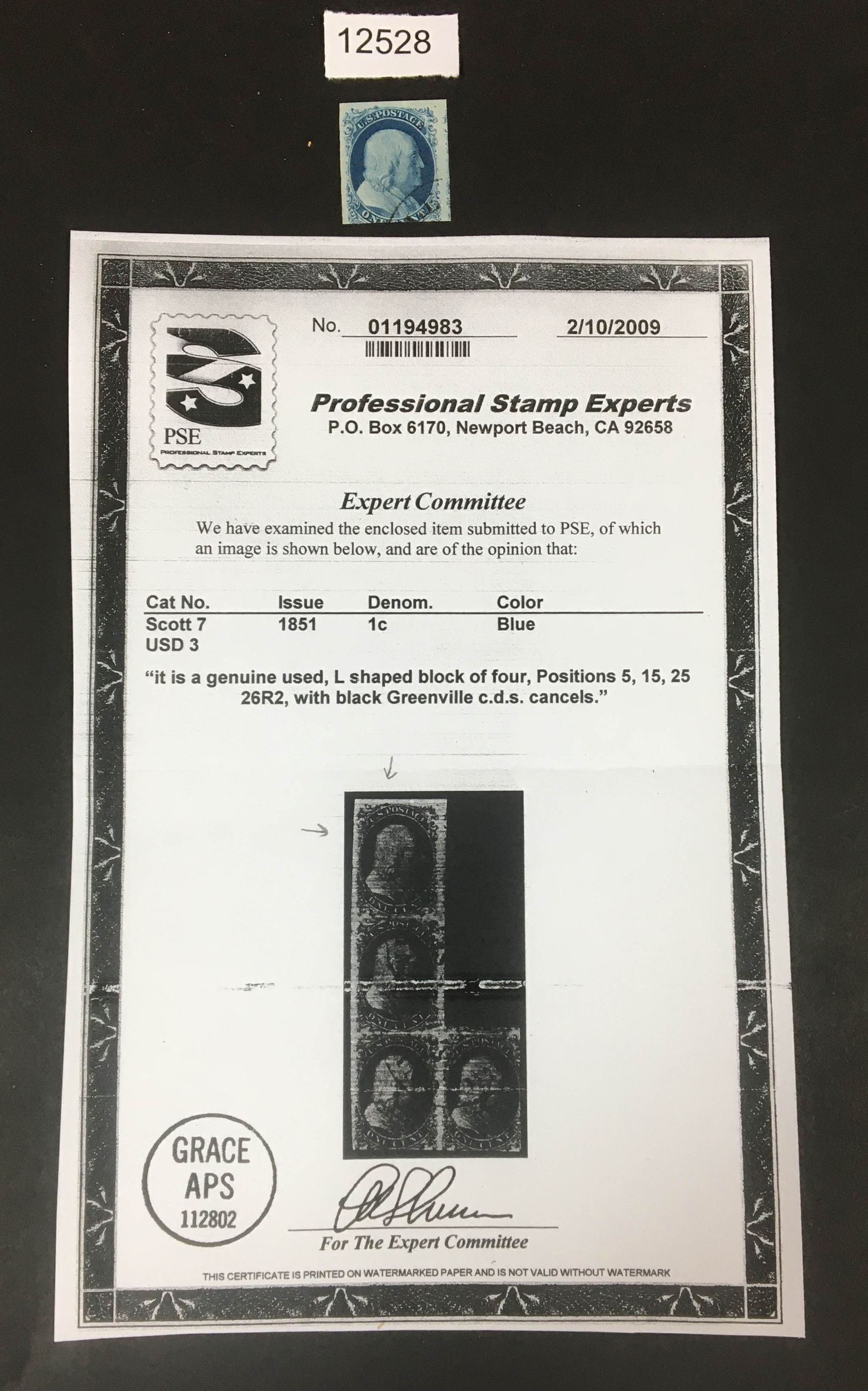US Stamps # 7 Used PSE & PF Certs LOT #12528 | United States, General ...