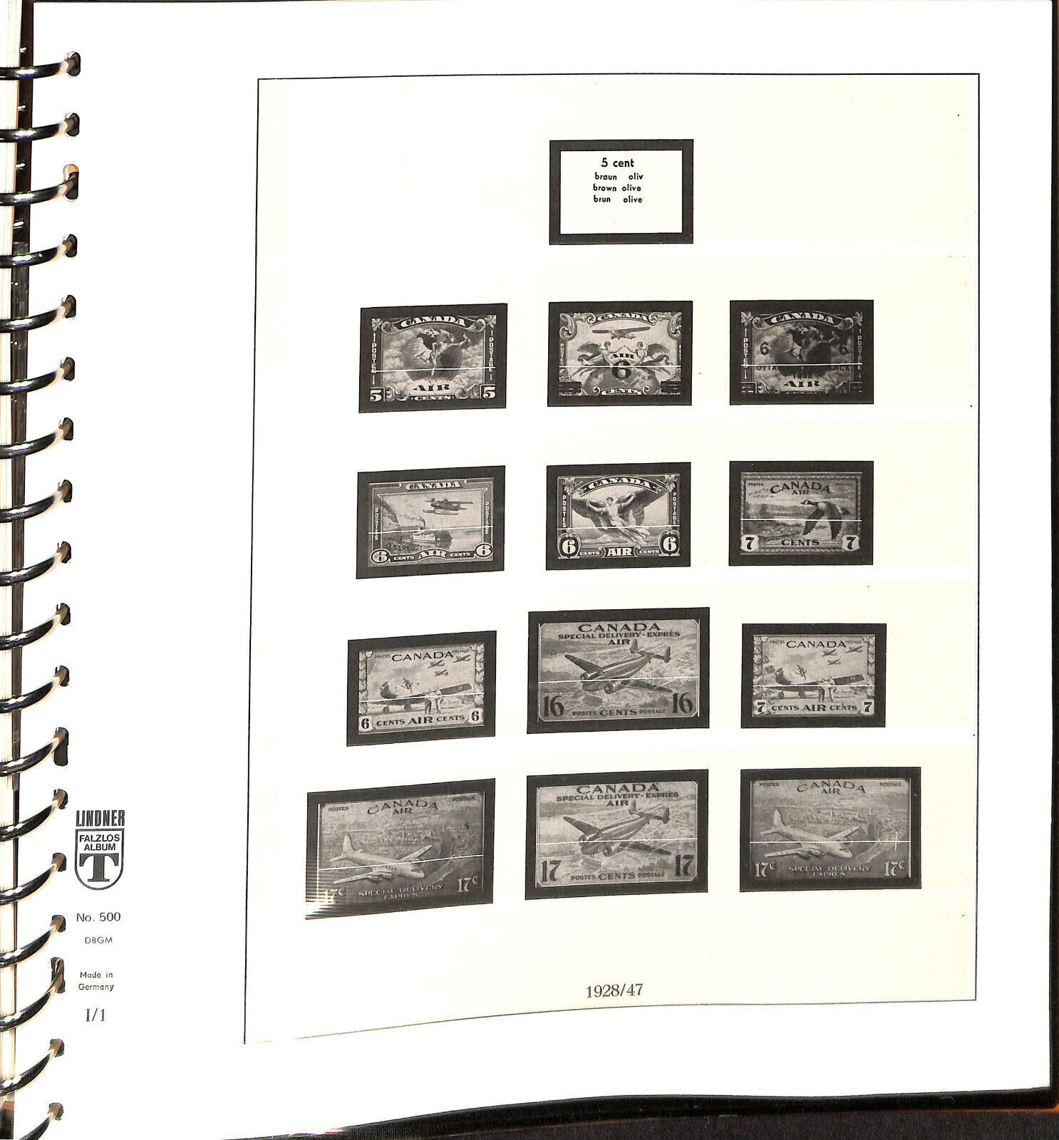 Canada Linder Hingless Stamp Album, 1933-1967 & BOB to 1967 | Canada ...