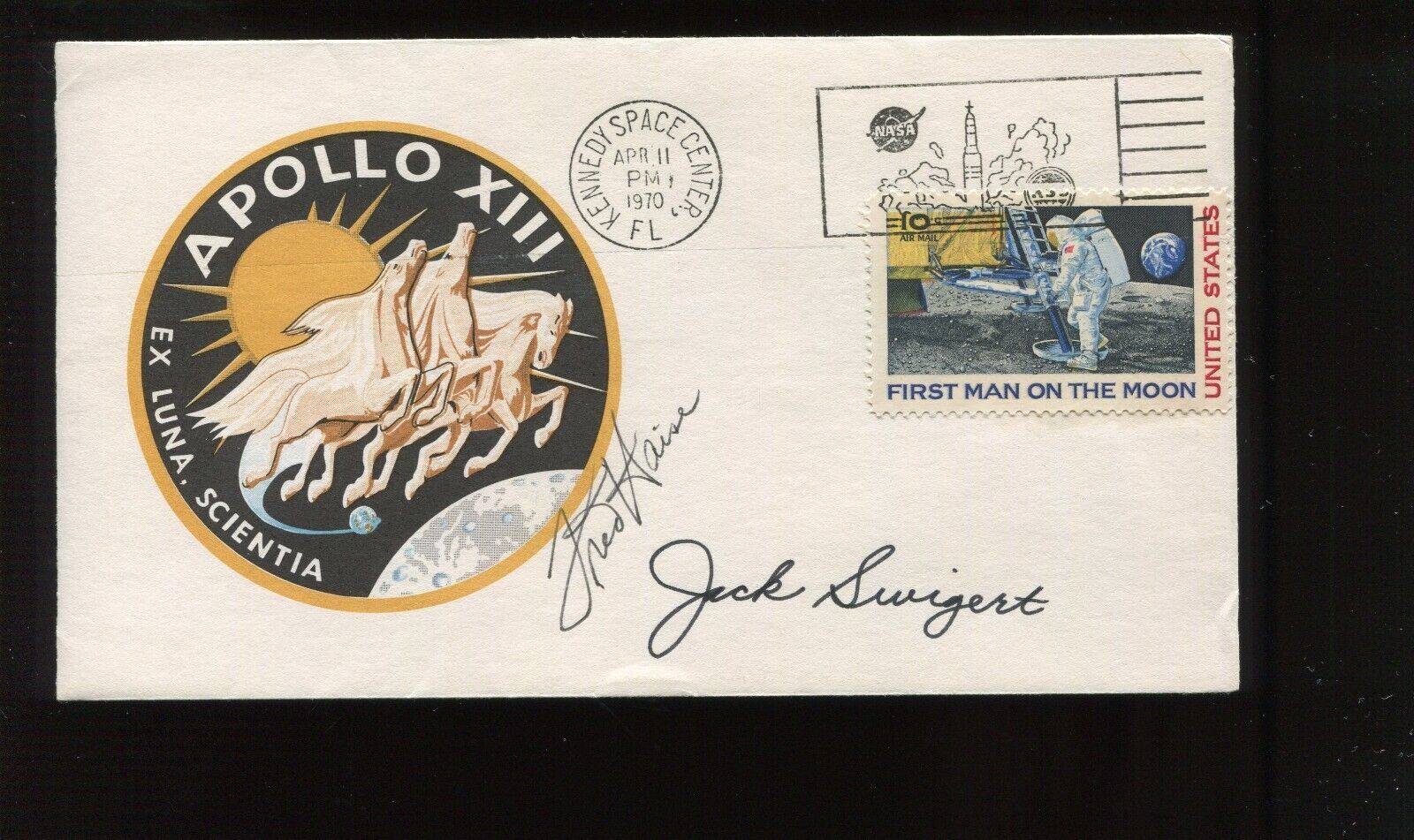 APOLLO 13 Astronaut FRED HAISE Signed APR 11 1970 Launch Cover (LV 1457 ...