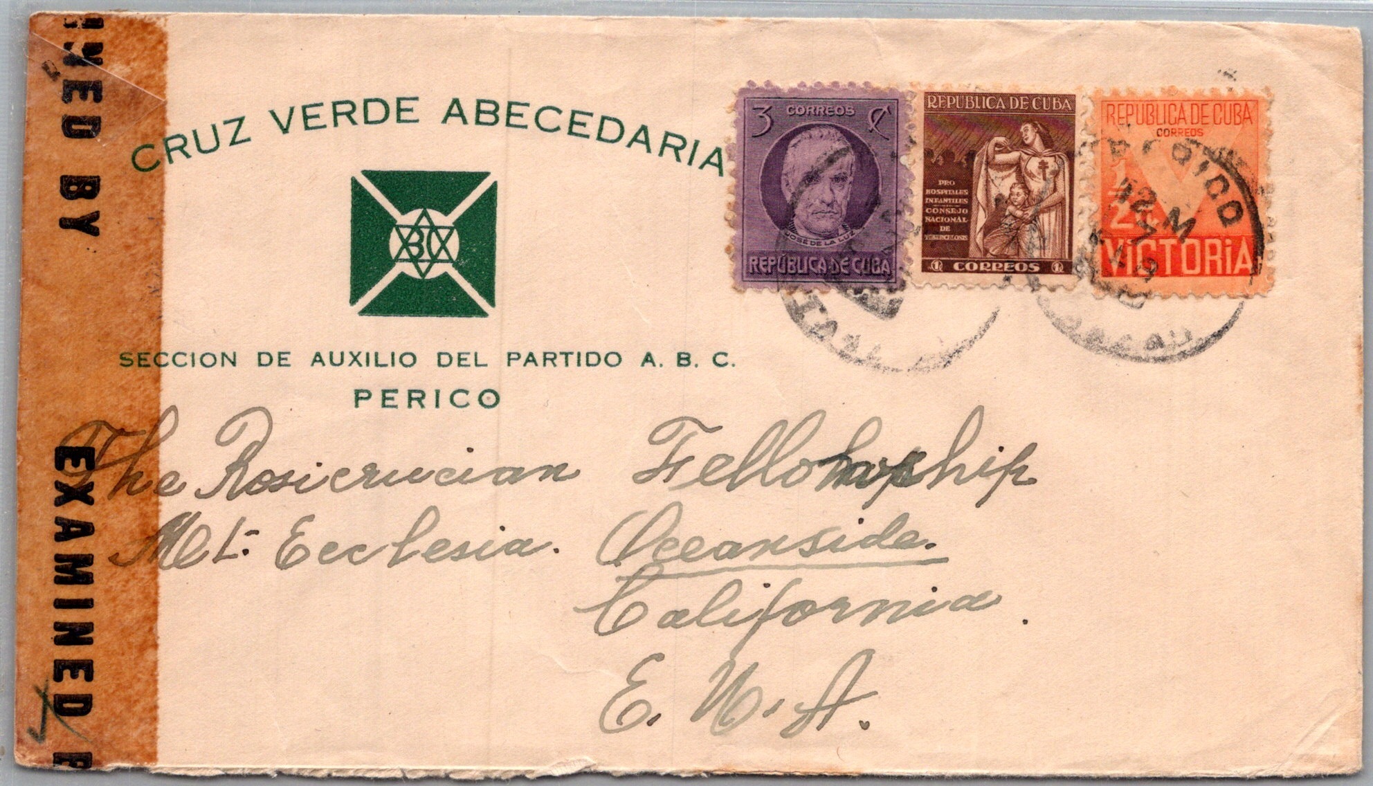 Cuba 1940-50 Postal History Wwii Censored Advertising Cover Addr USA ...