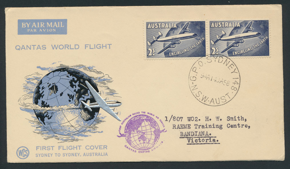 1958 First Round the World Flight Cover AAMC 1386 SPECIAL - please read ...