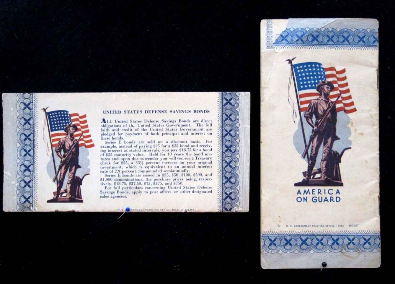 US - 2 Defense Savings Stamp Albums W/ Stamps | United States, General ...