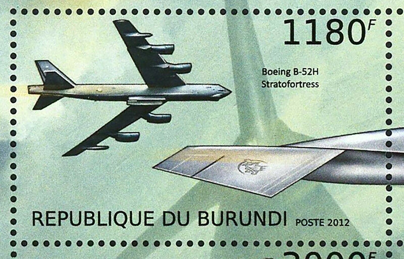 Military Aircraft Stamp Boeing B-52H Stratofortress Boeing Bop S/S MNH ...