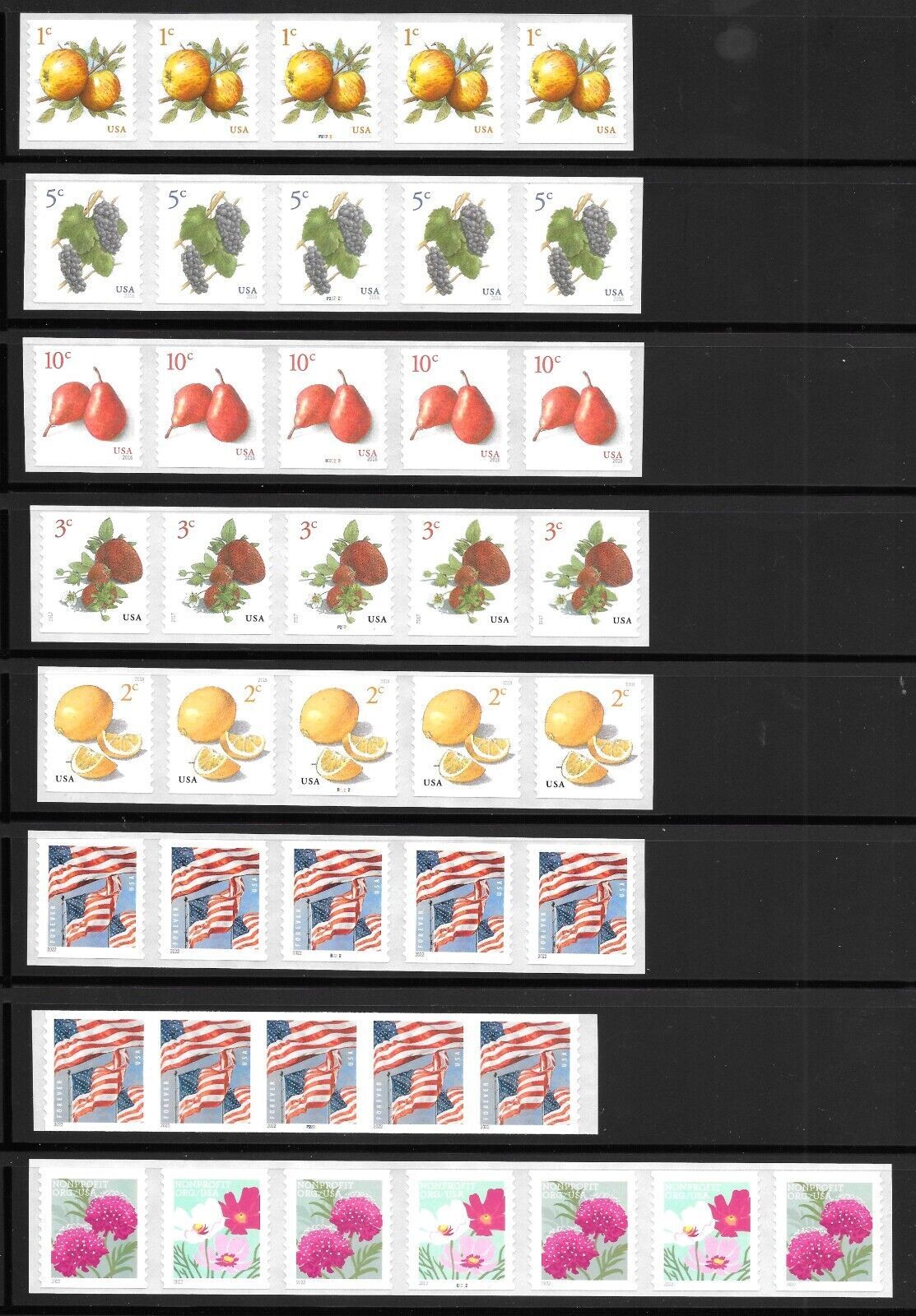 COMPLETE 2023 Plate Number Coil YEAR SET, INCLUDES ALL REPRINTS--18 ...