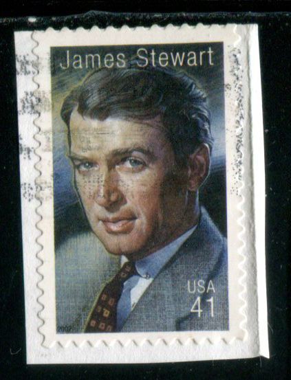 4197 US 41c James Stewart SA, used on paper | United States, General ...