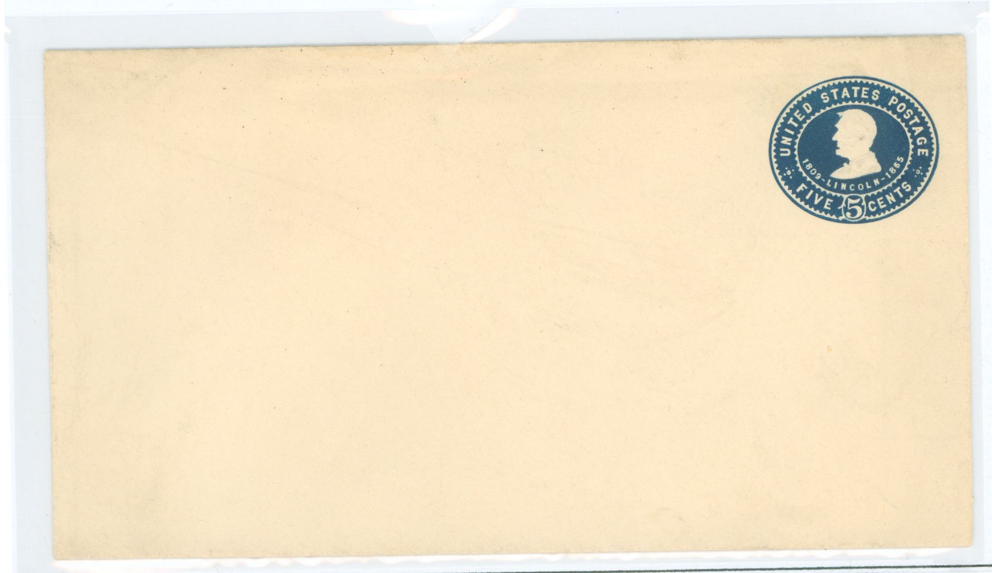 US U393 5c blue stamped envelope, entire. No faults. | United States ...