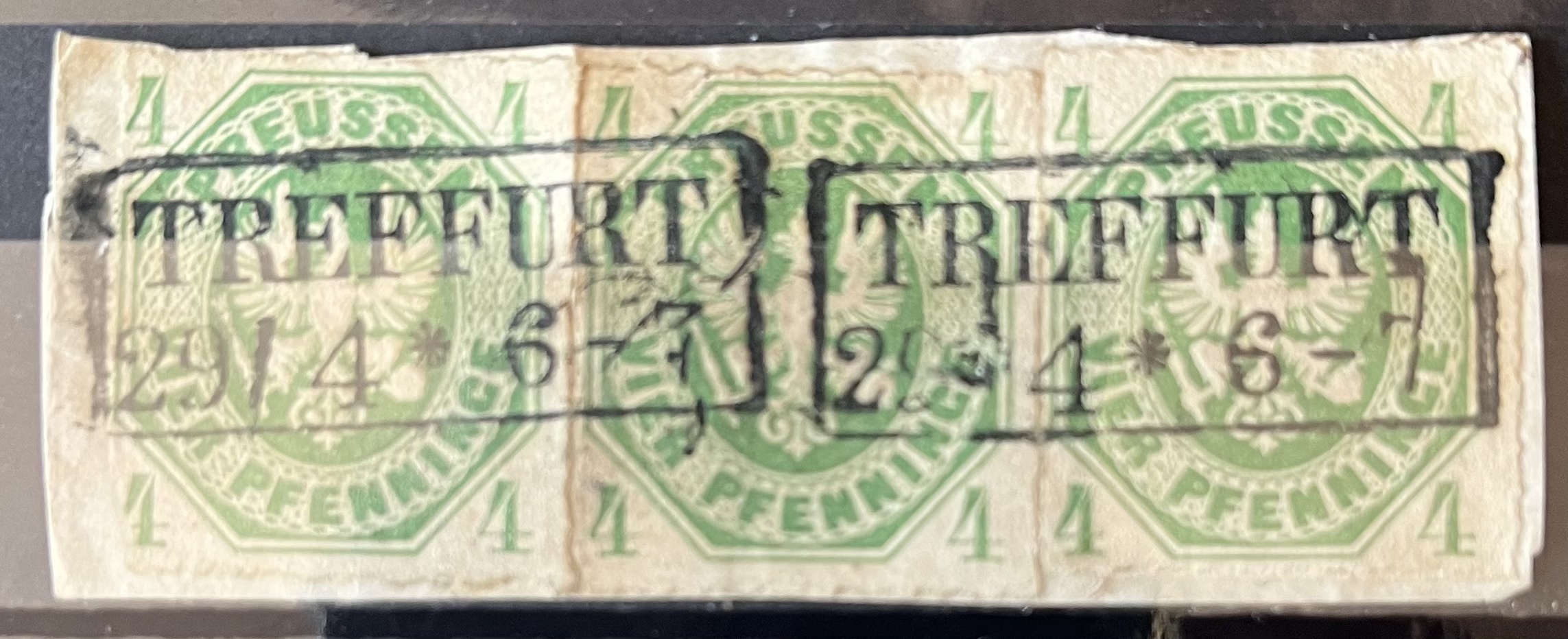 Prussia #15 Strip Of 3 Used on Paper- SCV=$36.00 | Europe - Germany ...