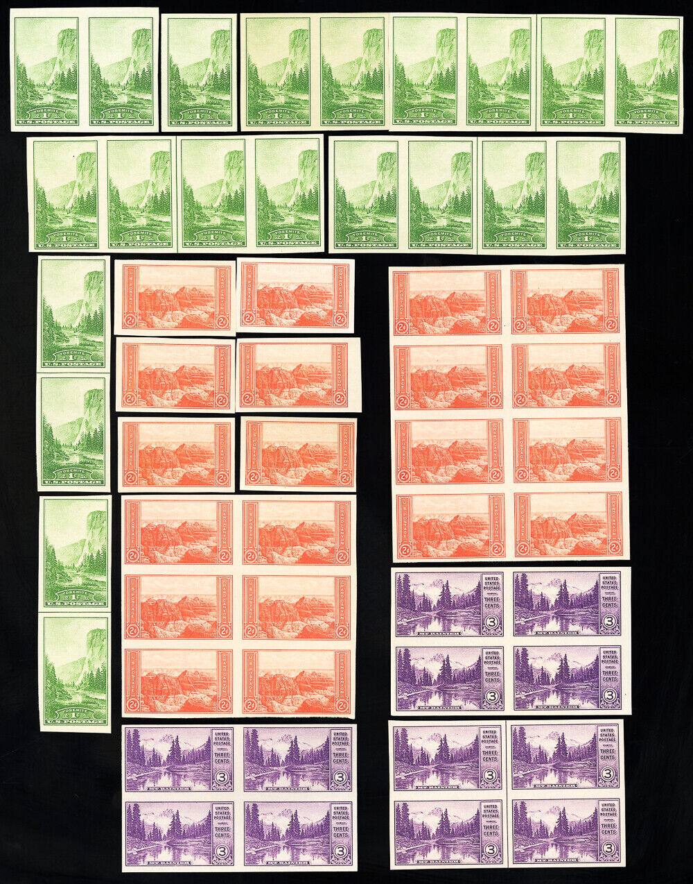 US Stamps # 756-65 MNH VF Lot Of 20 Sets Blocks And Pairs Scott Value ...