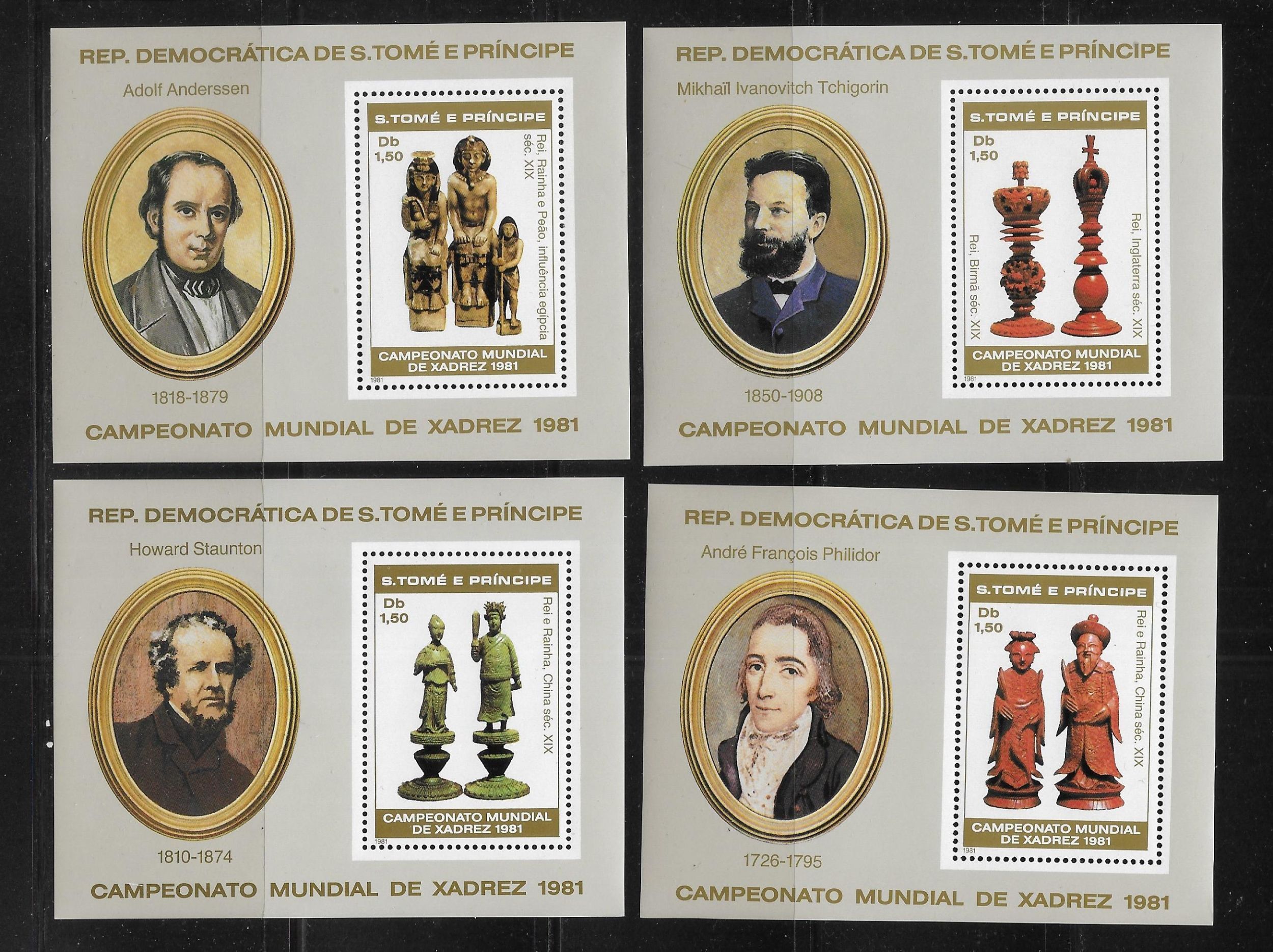 St. Thomas 618-623 NOTE World Chess Championships set MNH | Africa - Sao Tome and Principe ...
