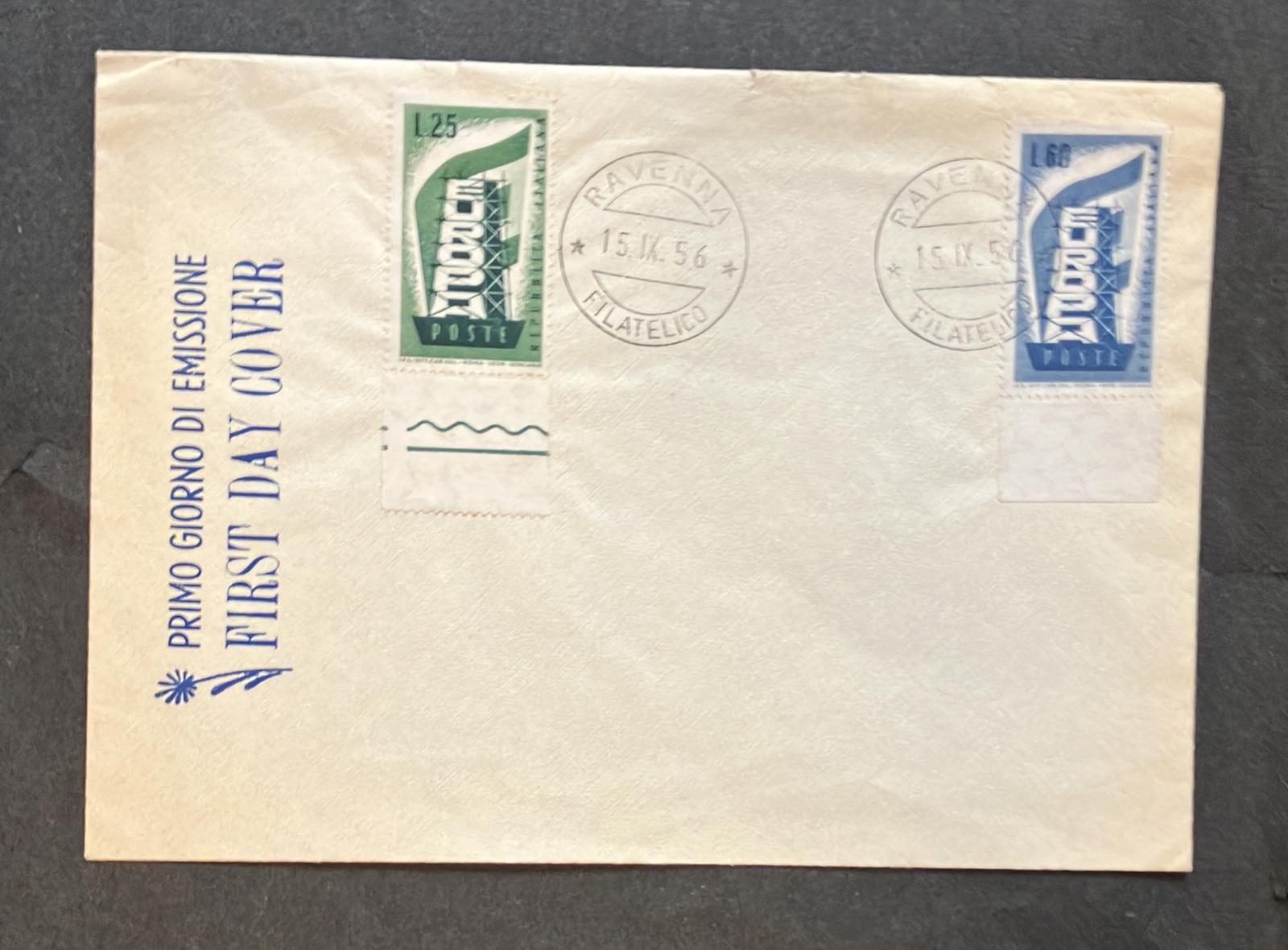 O) 1956 Italy, Europa - Rebuilding, Cooperation Among the SIX Contries ...