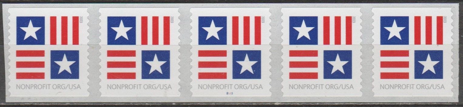 #5756, PNC-5 W/BK#06300 "Patriotic Block, non-profit" .05 cent MNH ...