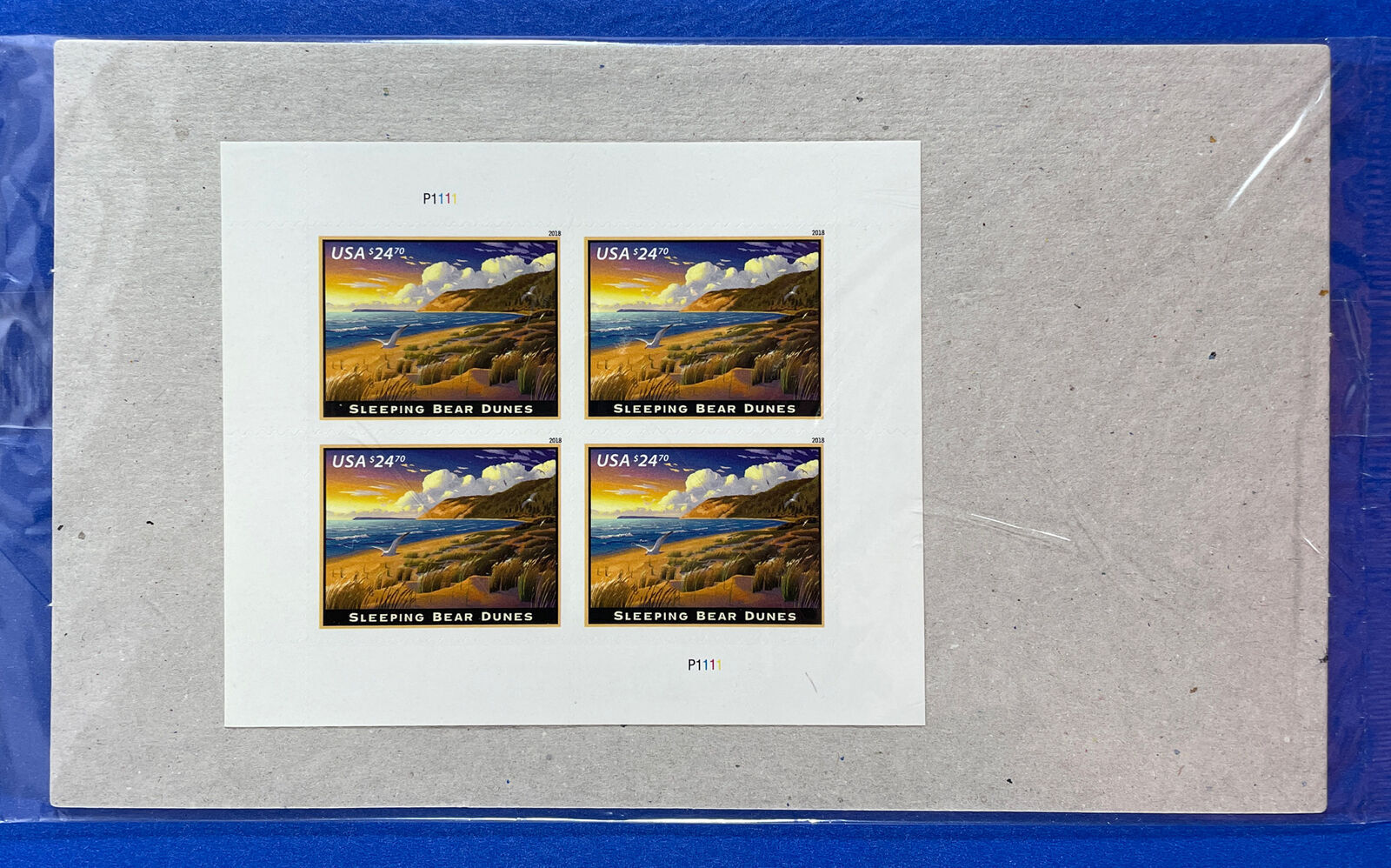 5258 SLEEPING BEAR DUNES 4 US Express Mail $24.70 Stamps MNH, USPS ...