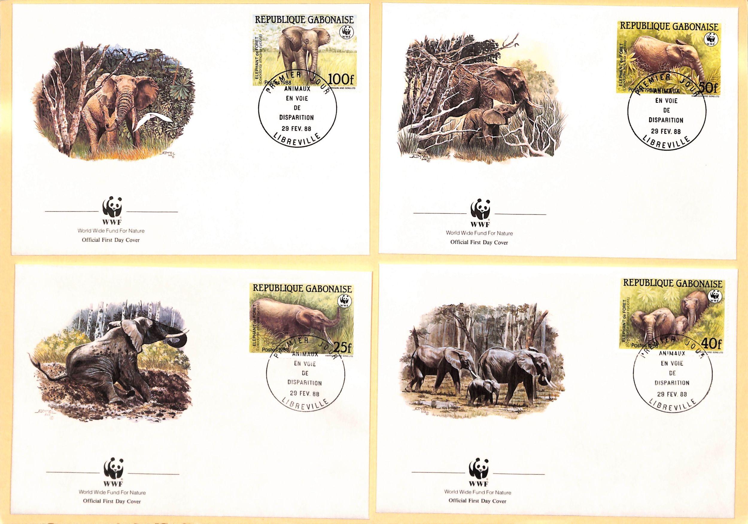 Gabon WWF World Wild Fund for Nature FDC forest elephants | Africa ...