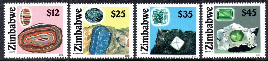 Zimbabwe - 2002 Gemstones Set MNH** SG 1079-1082 | Africa - Zimbabwe ...