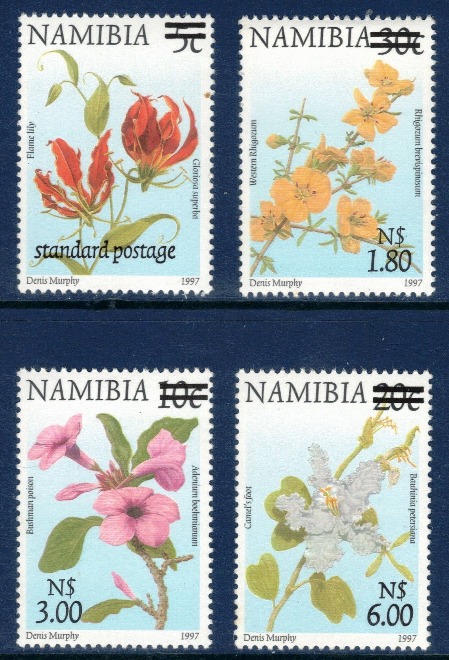 NAMIBIA 2000 Surcharges; Scott 959-62; MNH | Africa - Namibia, General ...