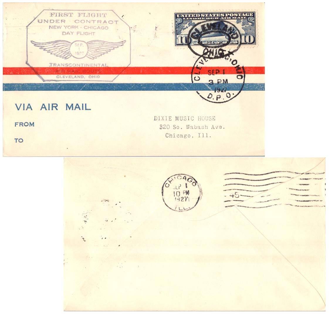 United States U.S. First Flight 10c Lindbergh 1927 National Air ...