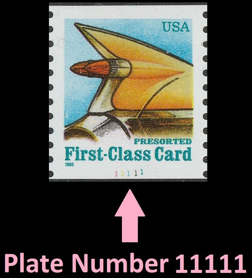 US 2908 Auto Tail Presorted First-Class Card 15c PNC1 11111 MNH 1995 ...