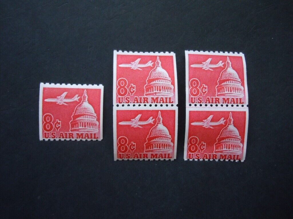 #C65 & C65a 8c Jet & Capitol Singles Pairs & JL Pairs Tagged & Untagged ...