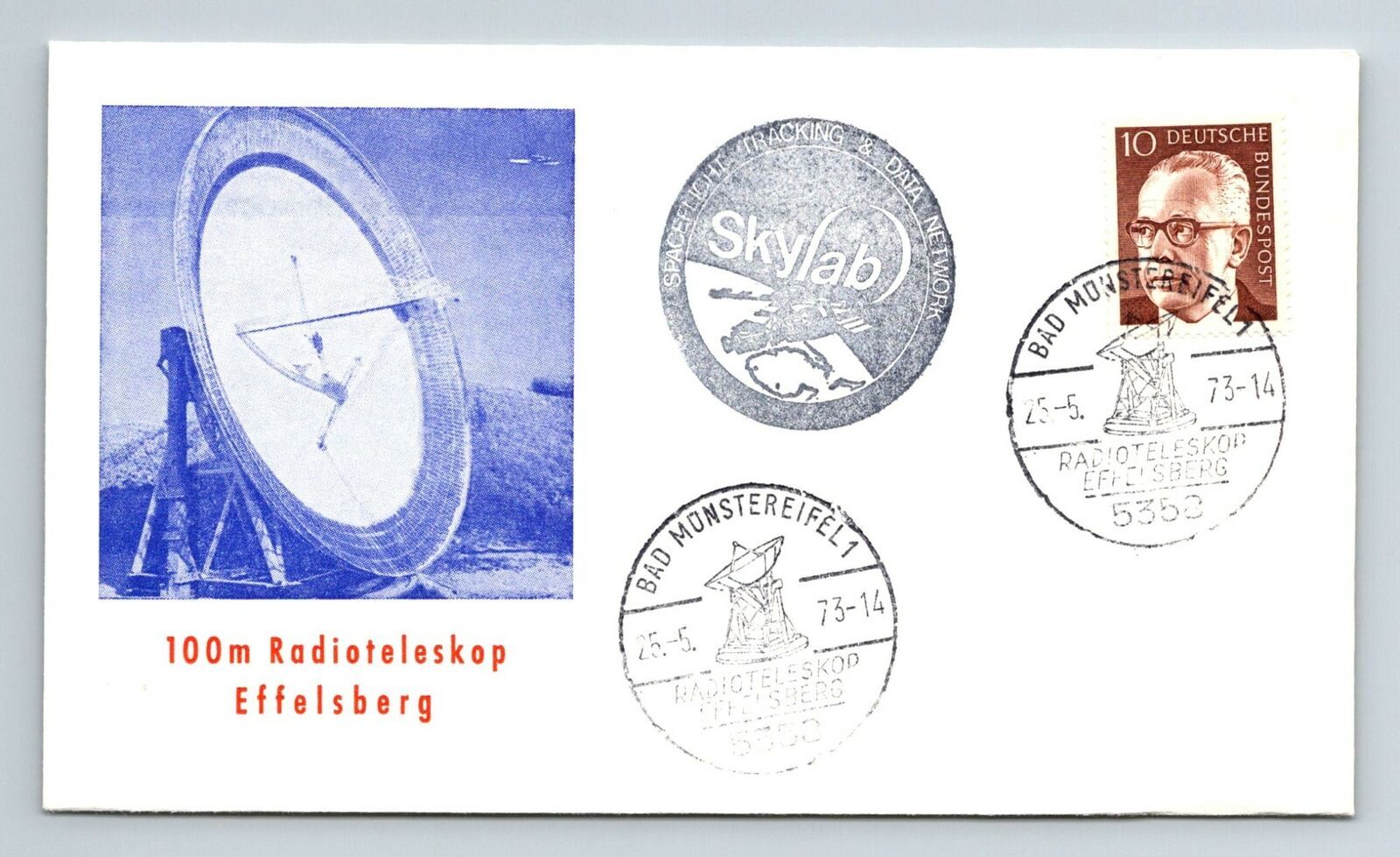 1973 Germany - Skylab - 100m Radio Telescope - Effelsberg - F5844 ...